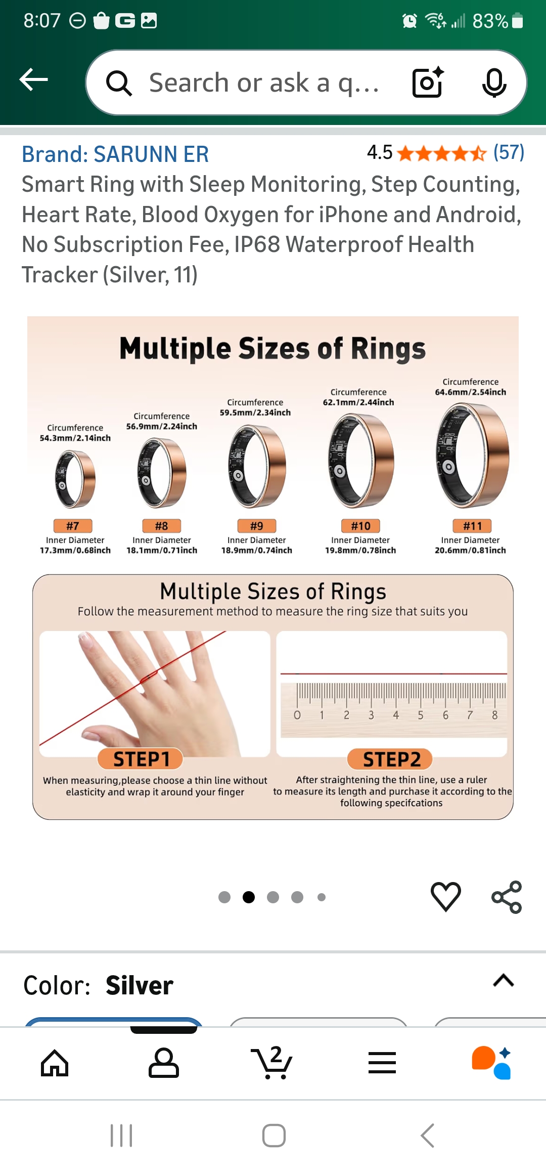 Smart Ring - Size 11