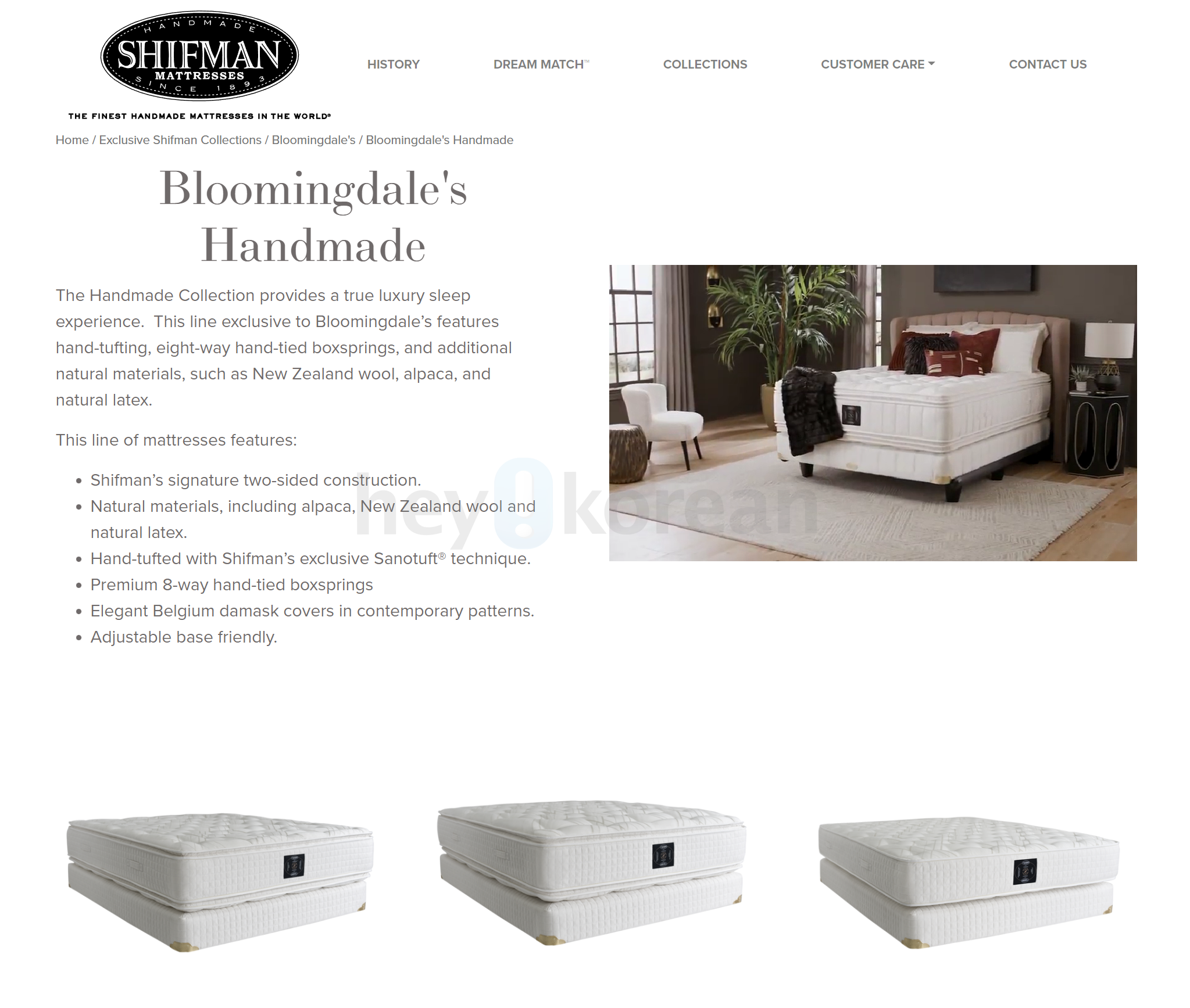Bloomingdale Shifman handmade exquisite Bed set