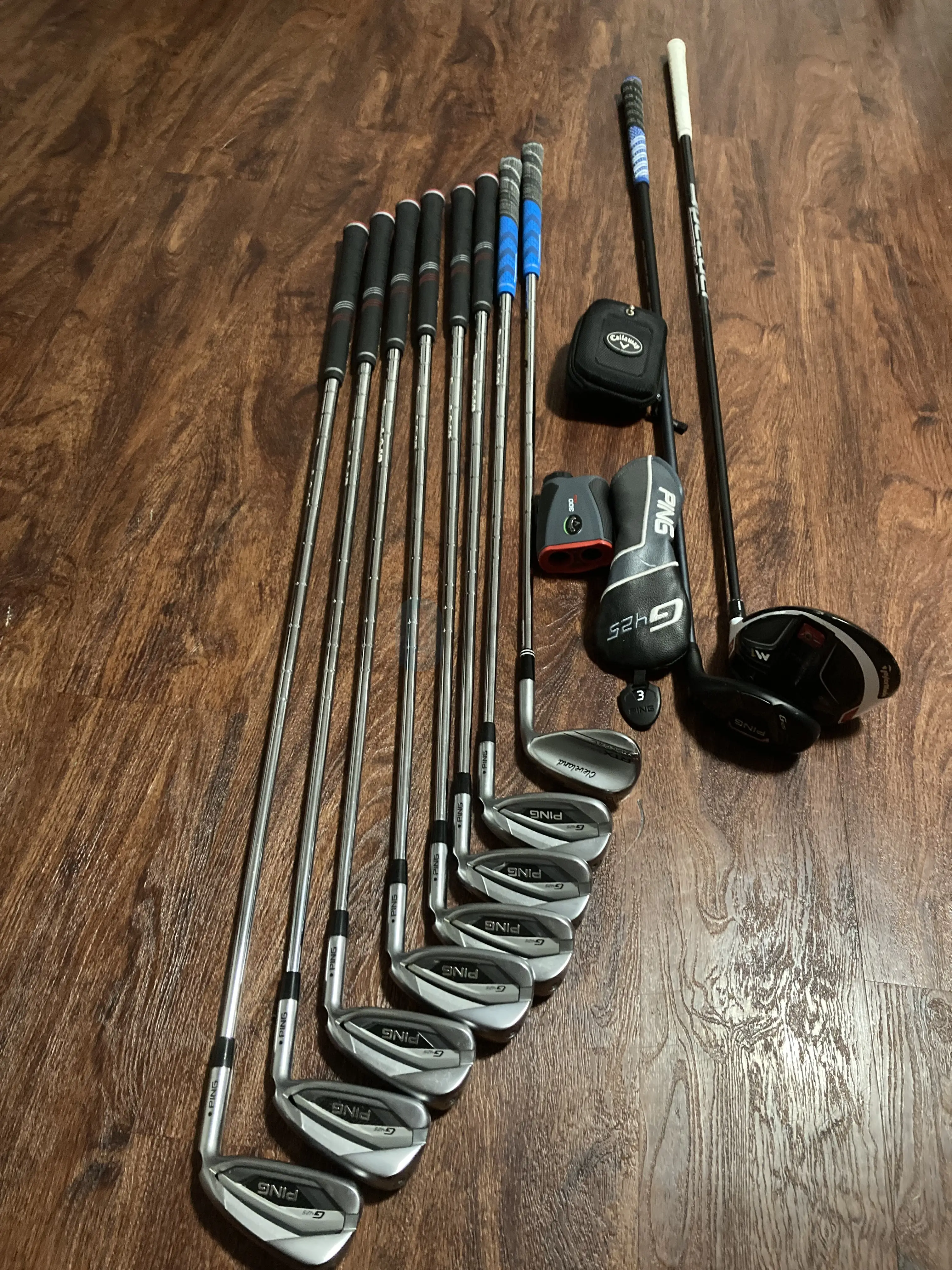 Ping G425 골프 클럽 풀셋트, Ping G425 hybrid 3, CALLAWAY range finder, Taylor ...