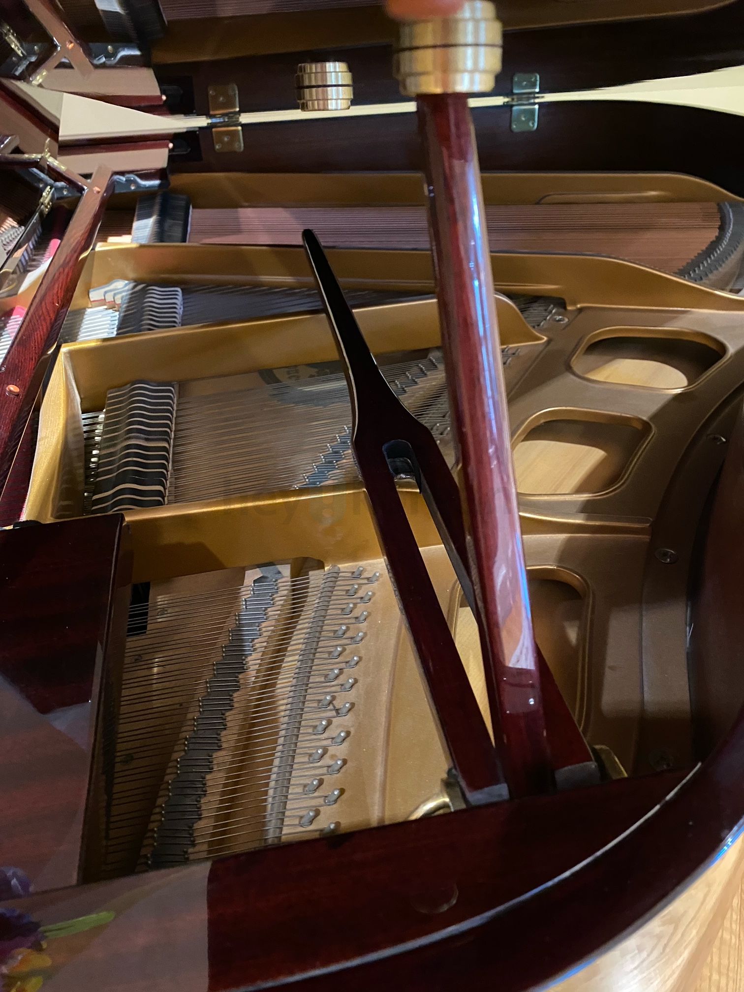 FALCONE Baby Grand Piano GF52 w/ Auto Player in High Polished Mahogany 피아노