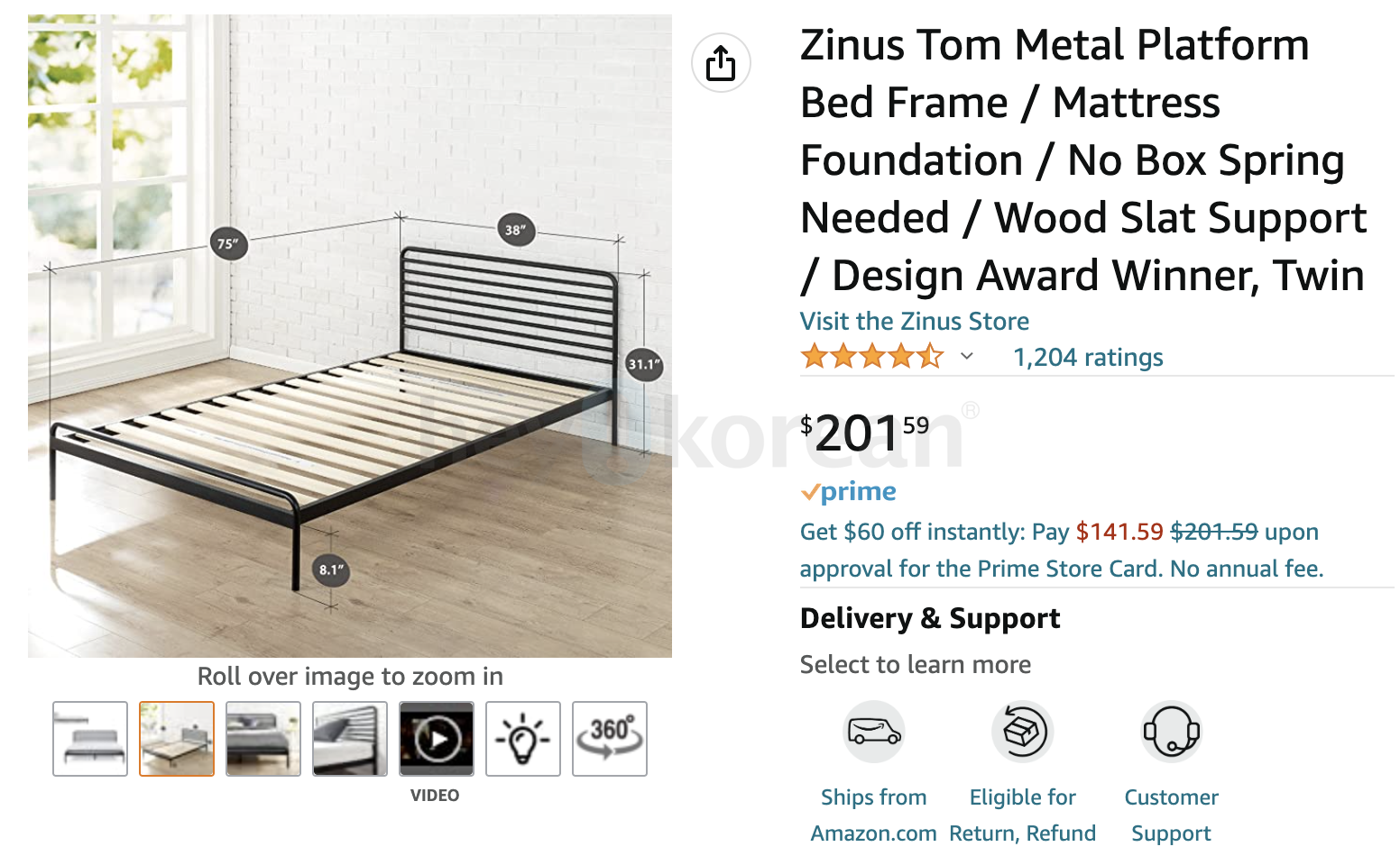 Zinus Twin Bed Frame