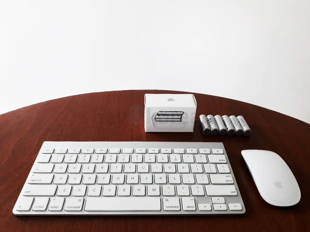 Apple Keyboard, Magic Mouse & Battery Charger with 6 AA Batteries