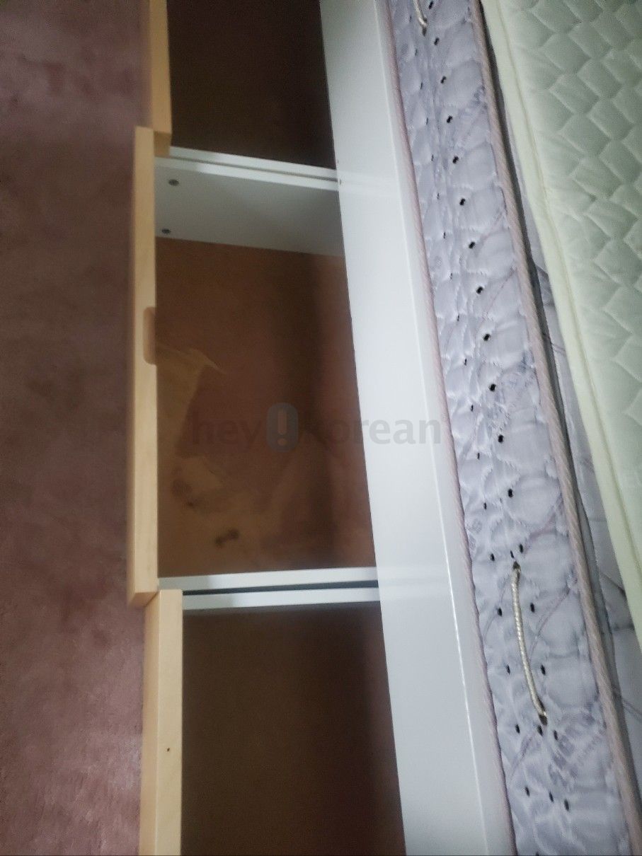 IKEA Brekke Twin Bed Frame with 3 Storage Drawers