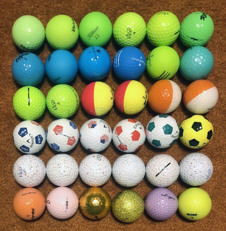 Recycled Golf Balls Mixed Color, Mixed Brand, "Grade A", 36ct, 재활용 착색 ...