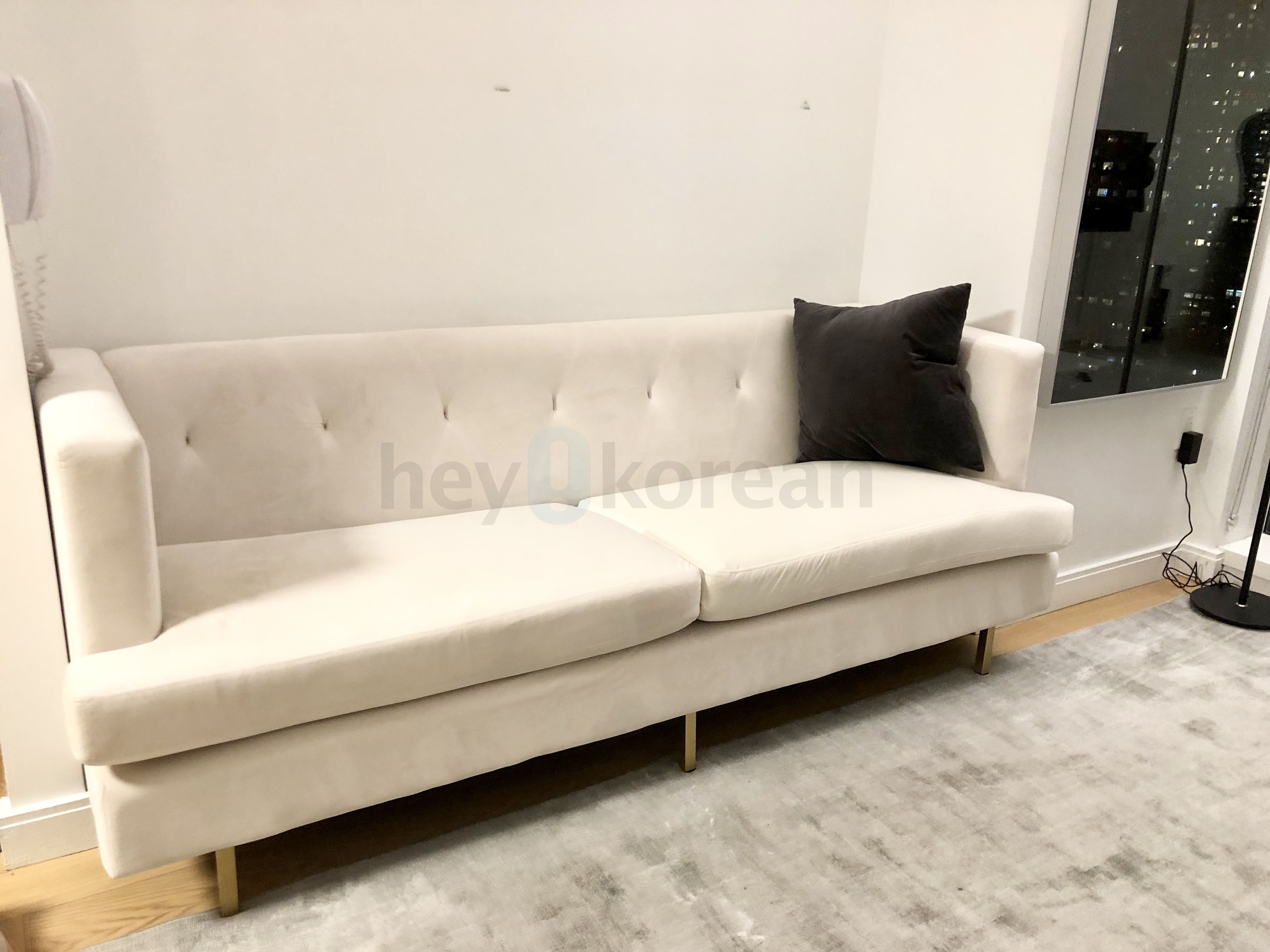 Safavieh Velvet Tuxedo Sofa