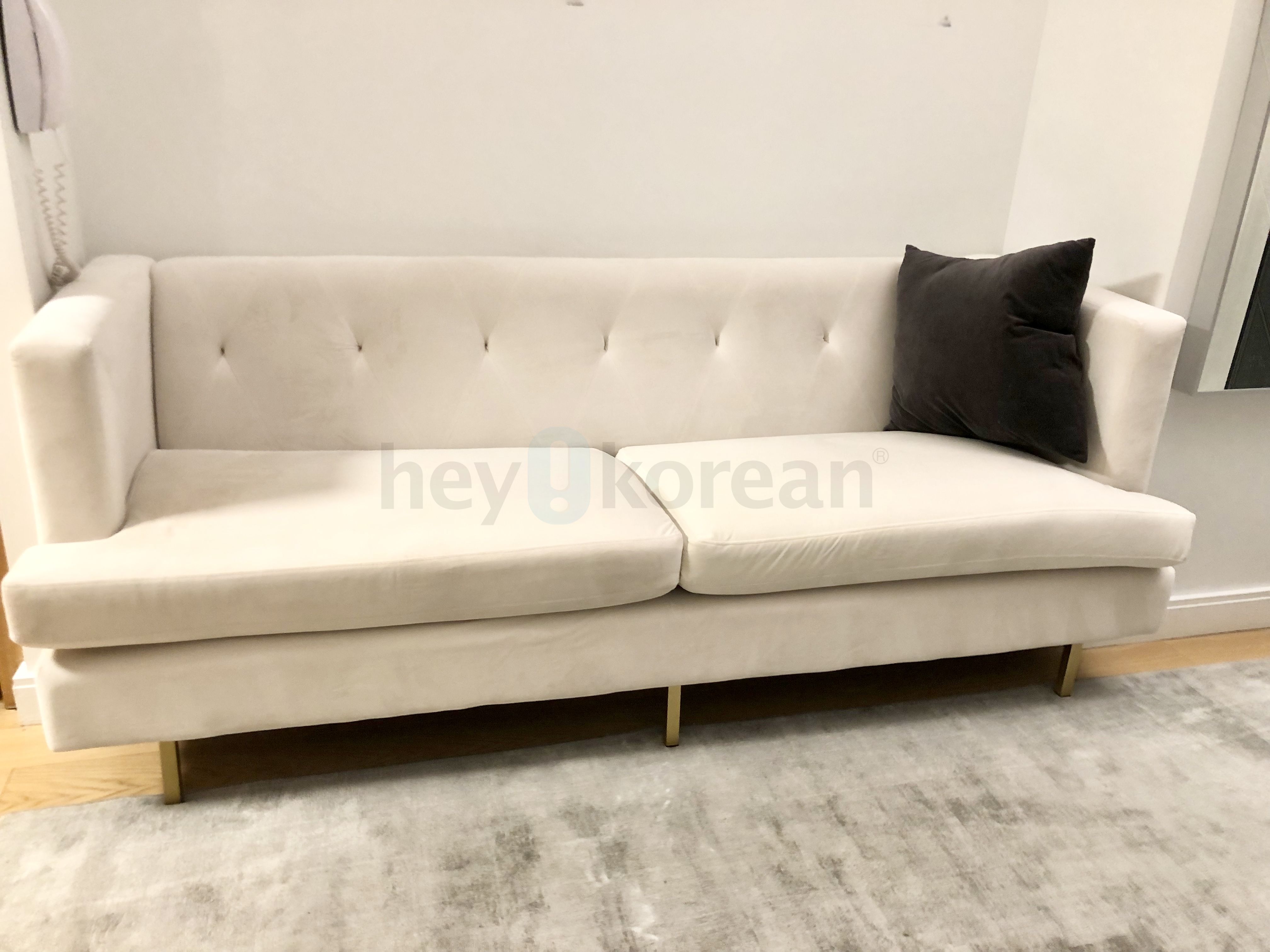Safavieh Velvet Tuxedo Sofa