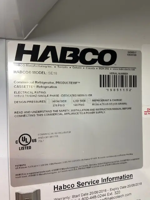 Habco Soda Refrigerator. Made in Canada.