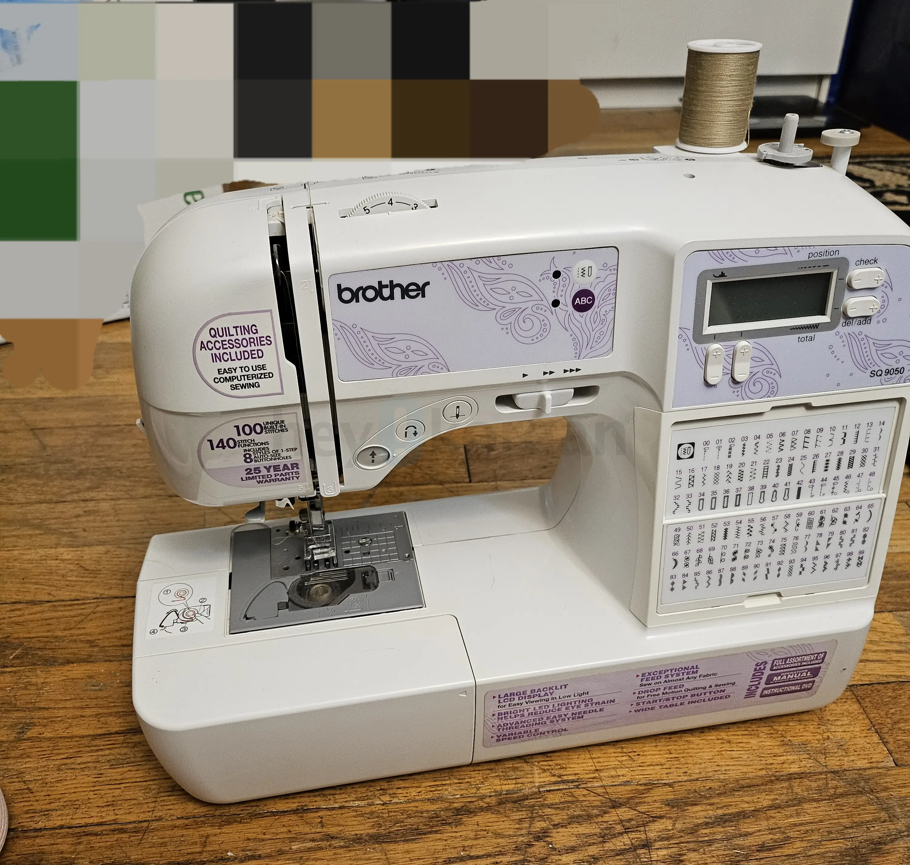 Brother 미싱 SQ9050 Computerized Sewing & Quilting Machine