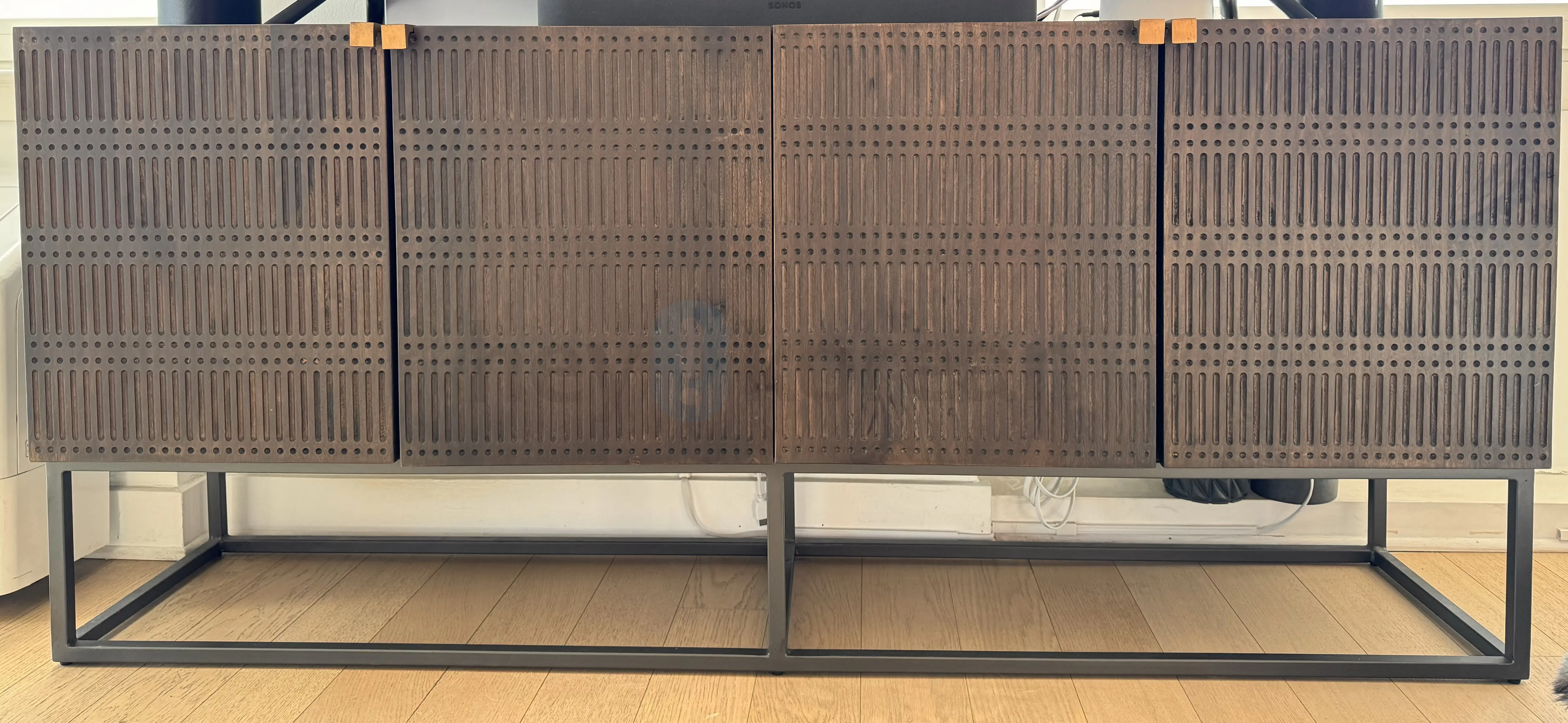 Crate and Barrel - Ivan Wood and Iron Storage Media Console