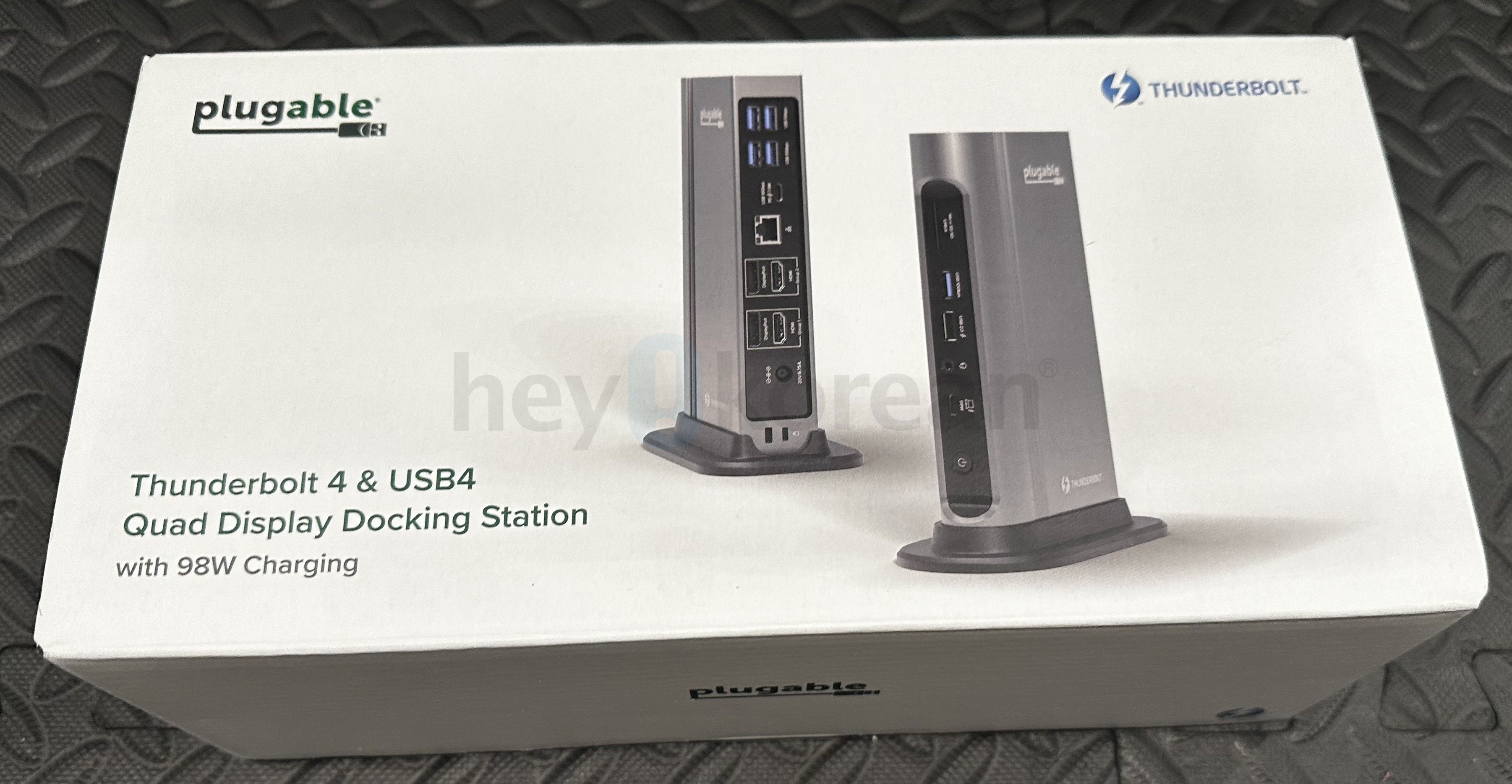 Plugable Thunderbolt 4 Dock with 100W PD, 4K Quad Monitor Setup for ...