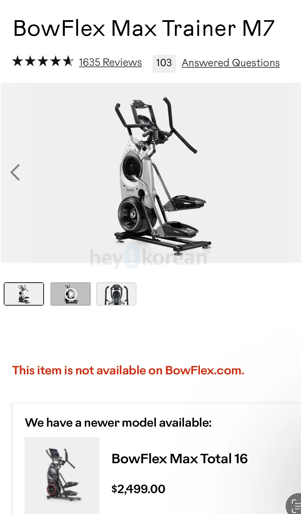Bowflex max trainer M7