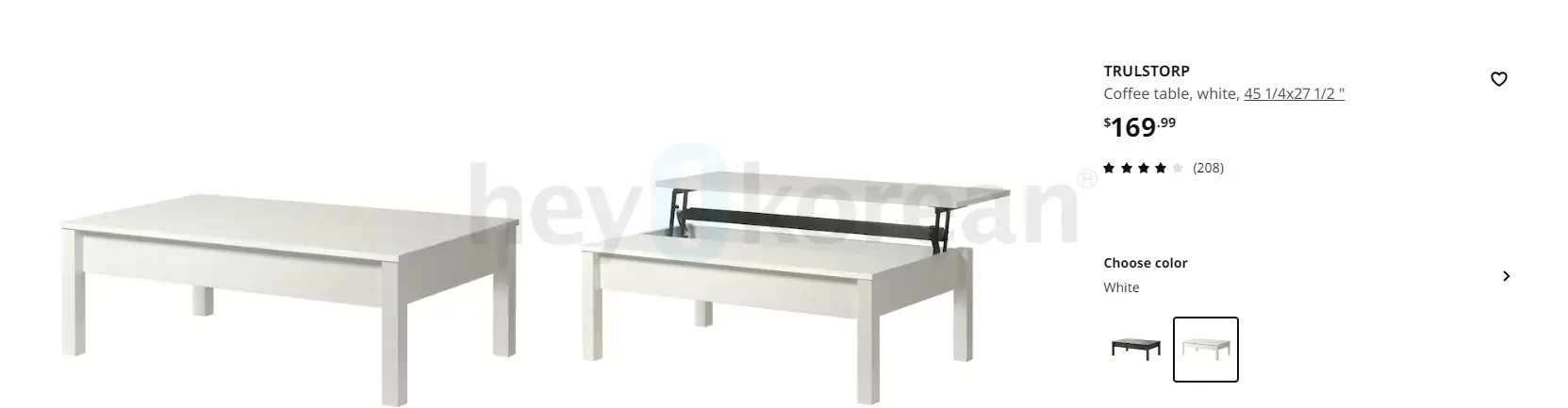 TRULSTORP Coffee Table (White 45 1/4 x 27 1/2)