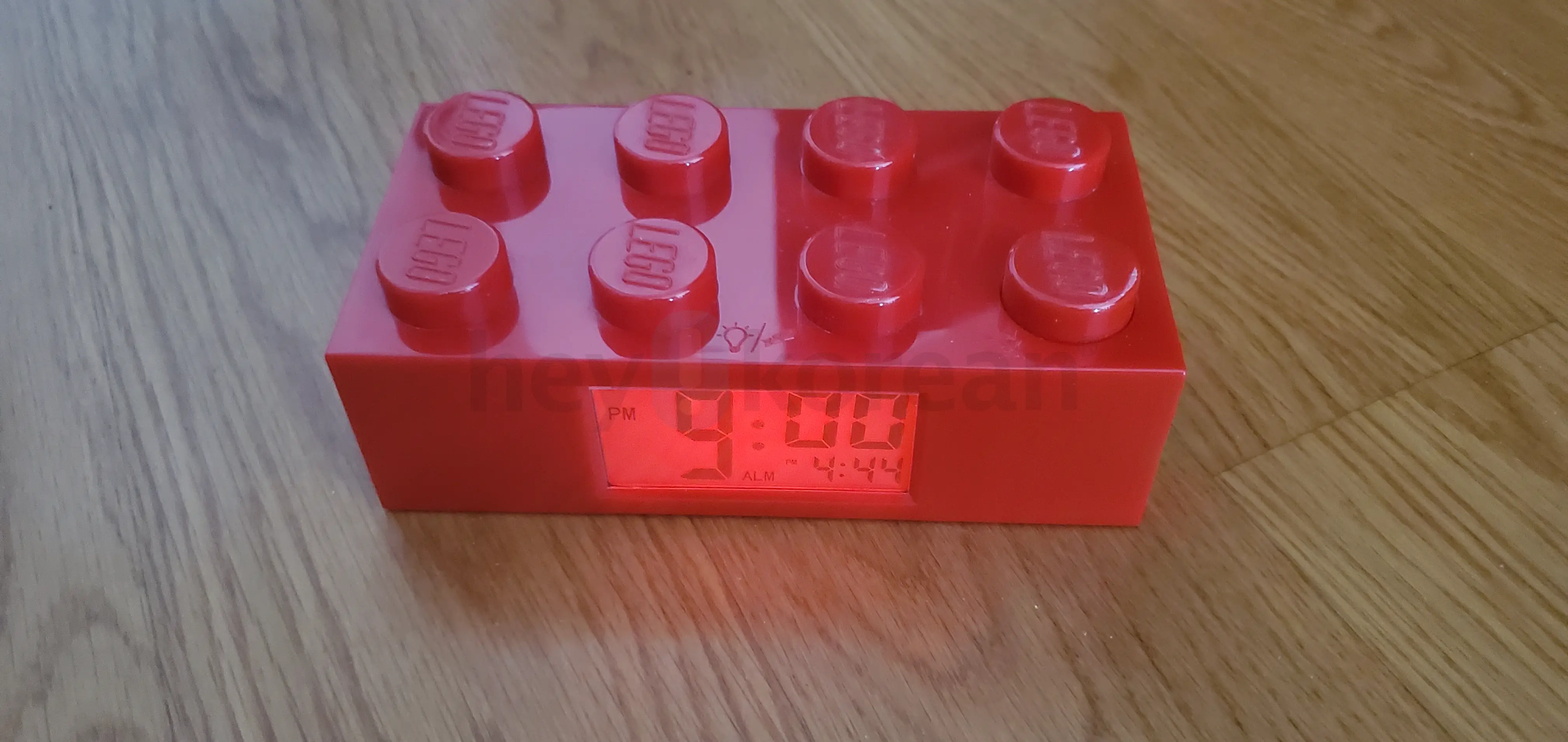 Lego red brick Light Up Alarm Clock