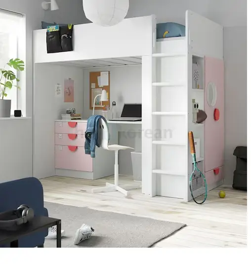 이층침대 책상 서랍 책장 옷장 침대 매트리스 포함