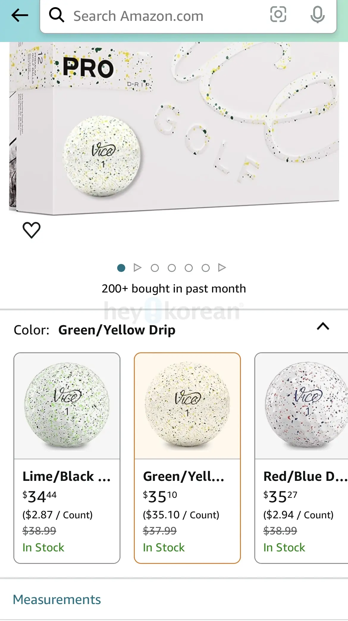 골프공 Vice Golf Pro Drip Golf Balls (Yellow/Green)