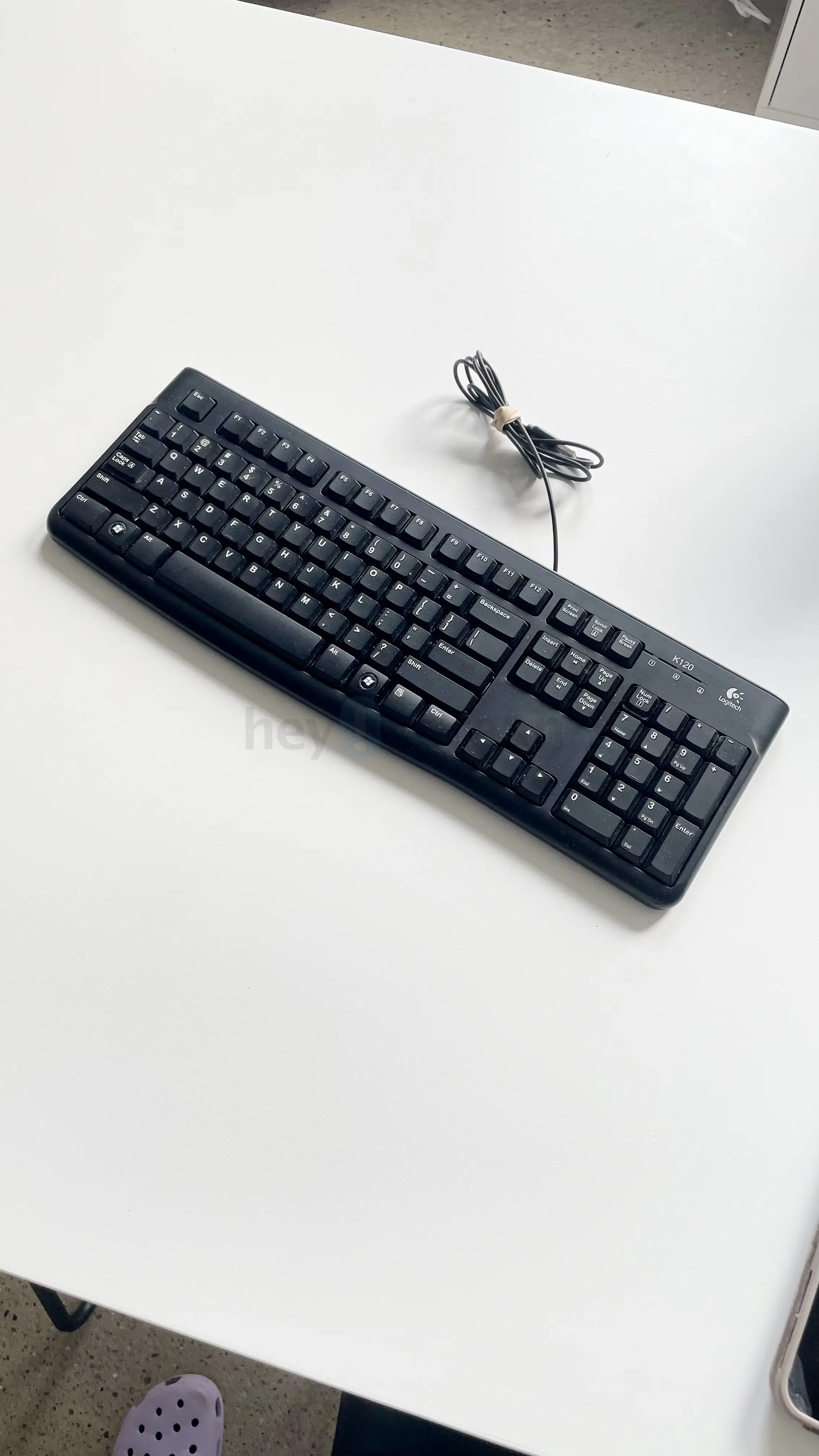 로지텍 키보드 Logitech K120 Ergonomic Desktop USB Keyboard - Black