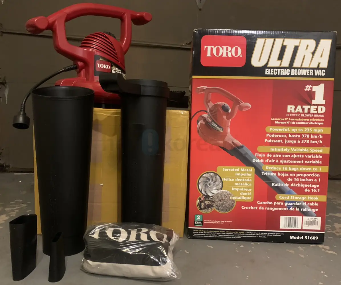 Toro Model 51609, Ultra Electric Blower/Vac, 송풍기/블로워/낙엽청소기