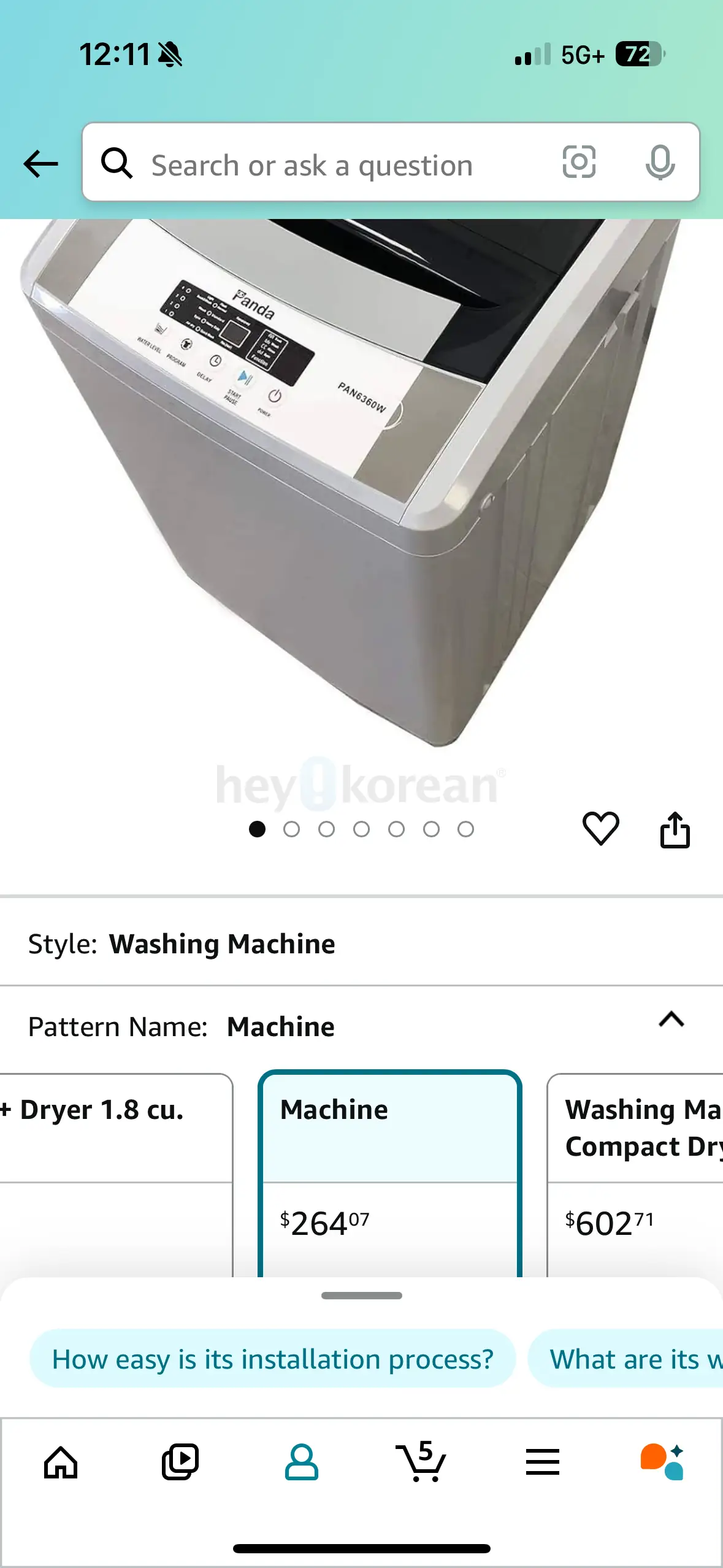 Portable washing machine
