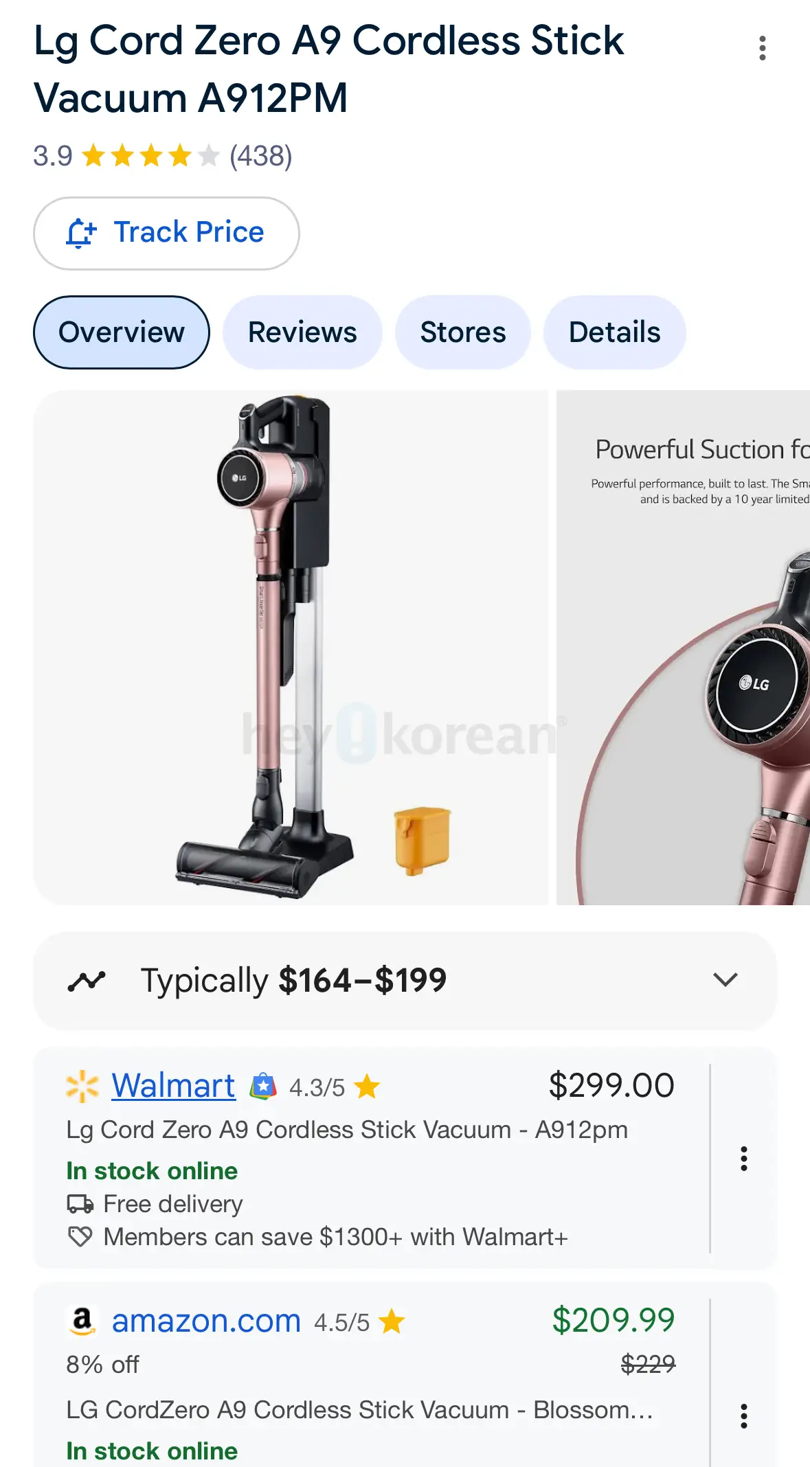 LG Cord Zero A9 Cordless Stick Vacuum - A912PM