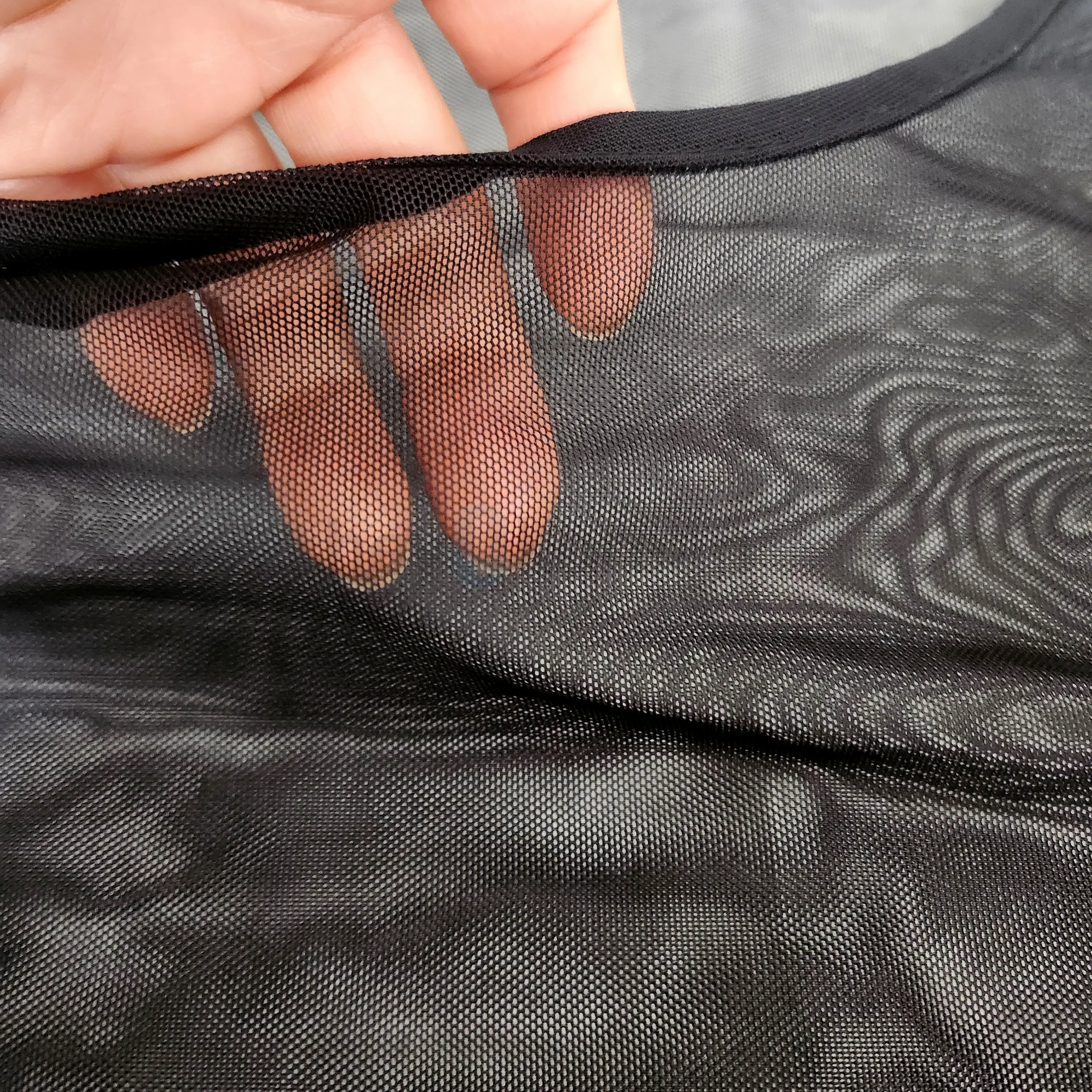 Sheer See-Through Mesh Long Sleeve Shirt