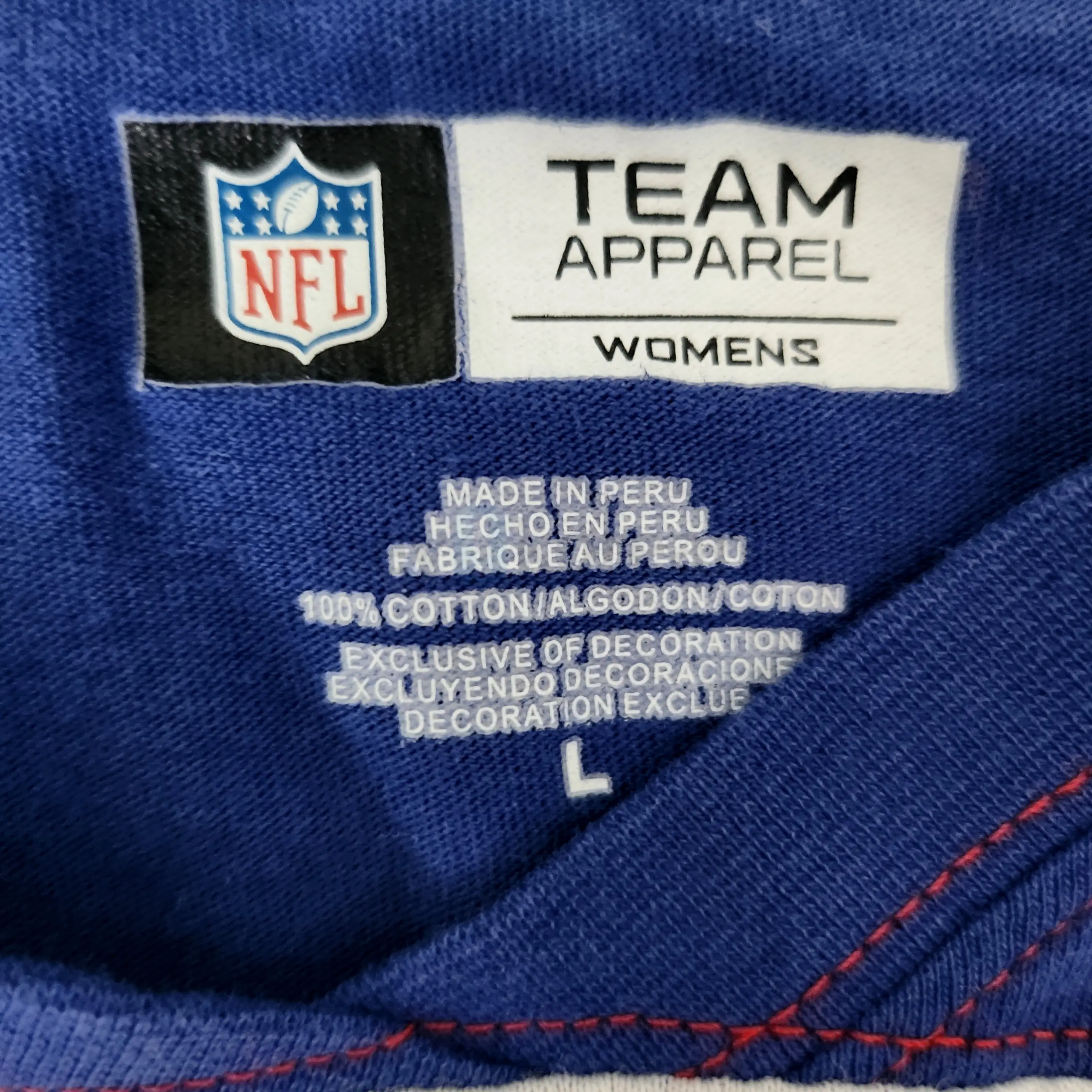 Women's NFL Team Apparel NY Giants T-Shirt, Large