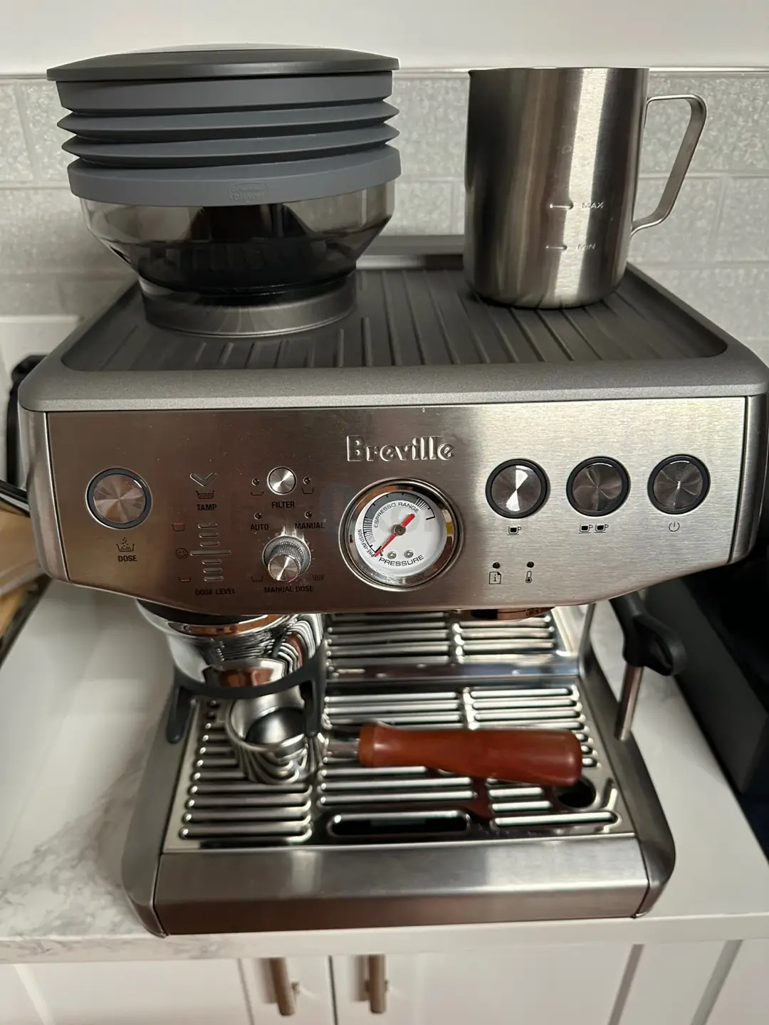 Breville Barista Express Impress (BES876 – Brushed Stainless Steel) 브레빌 ...