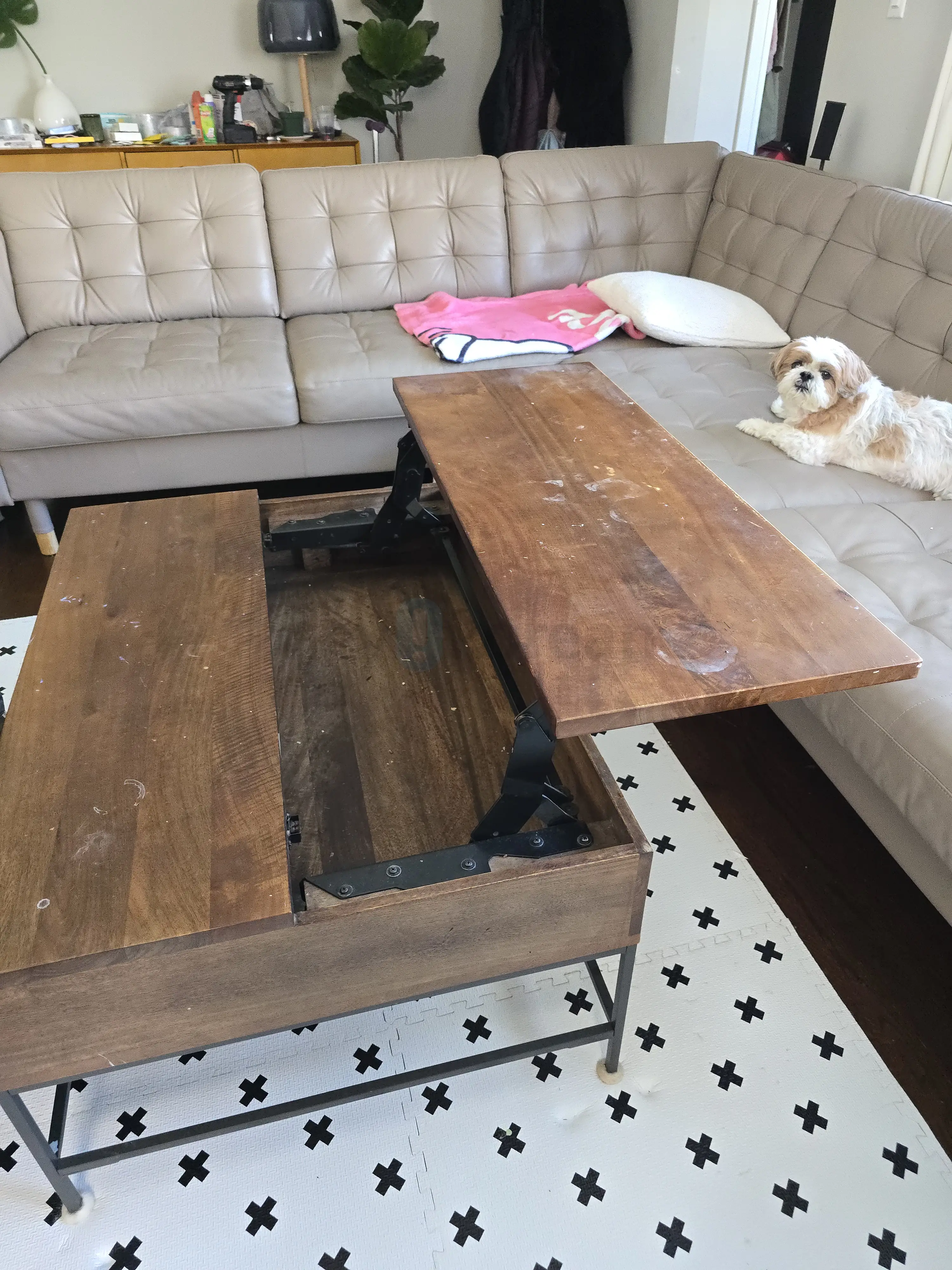 West elm convertible coffee table