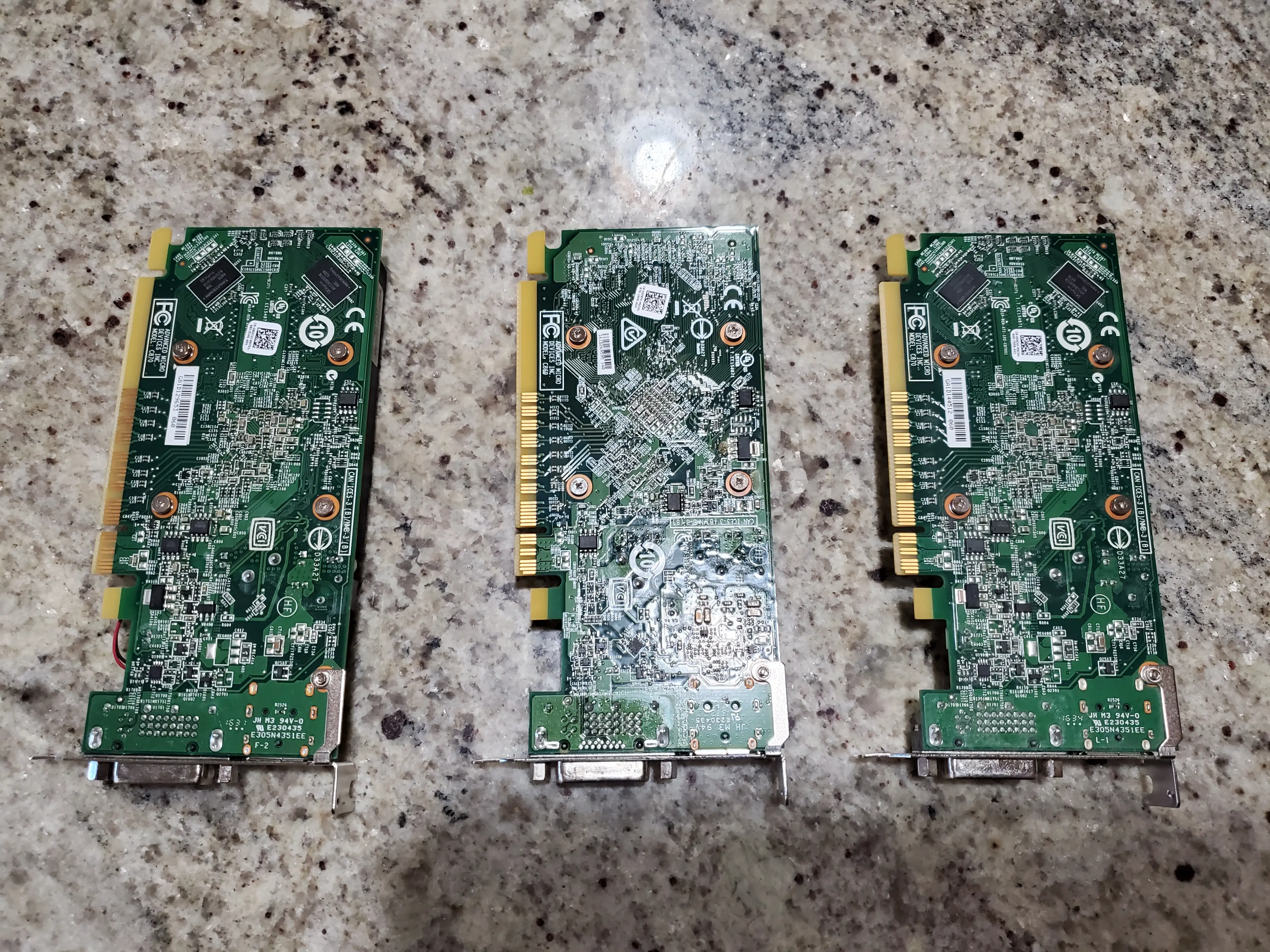 3x AMD Radeon R5 430X(C870) 2GB GDDR3 Graphics cards (Low-profile)