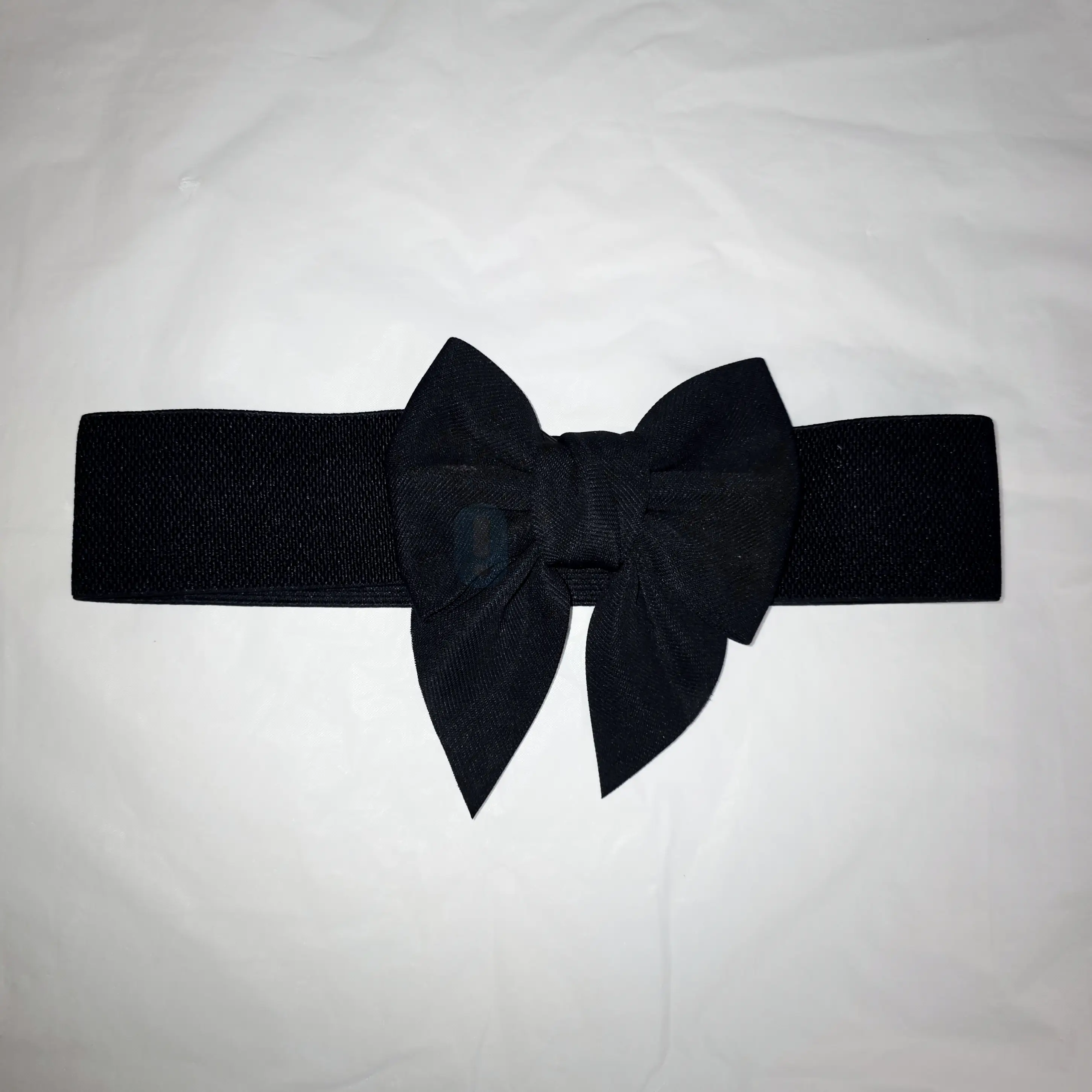 NEW Bow Elastic Waistband Snap Button Belt, One Size