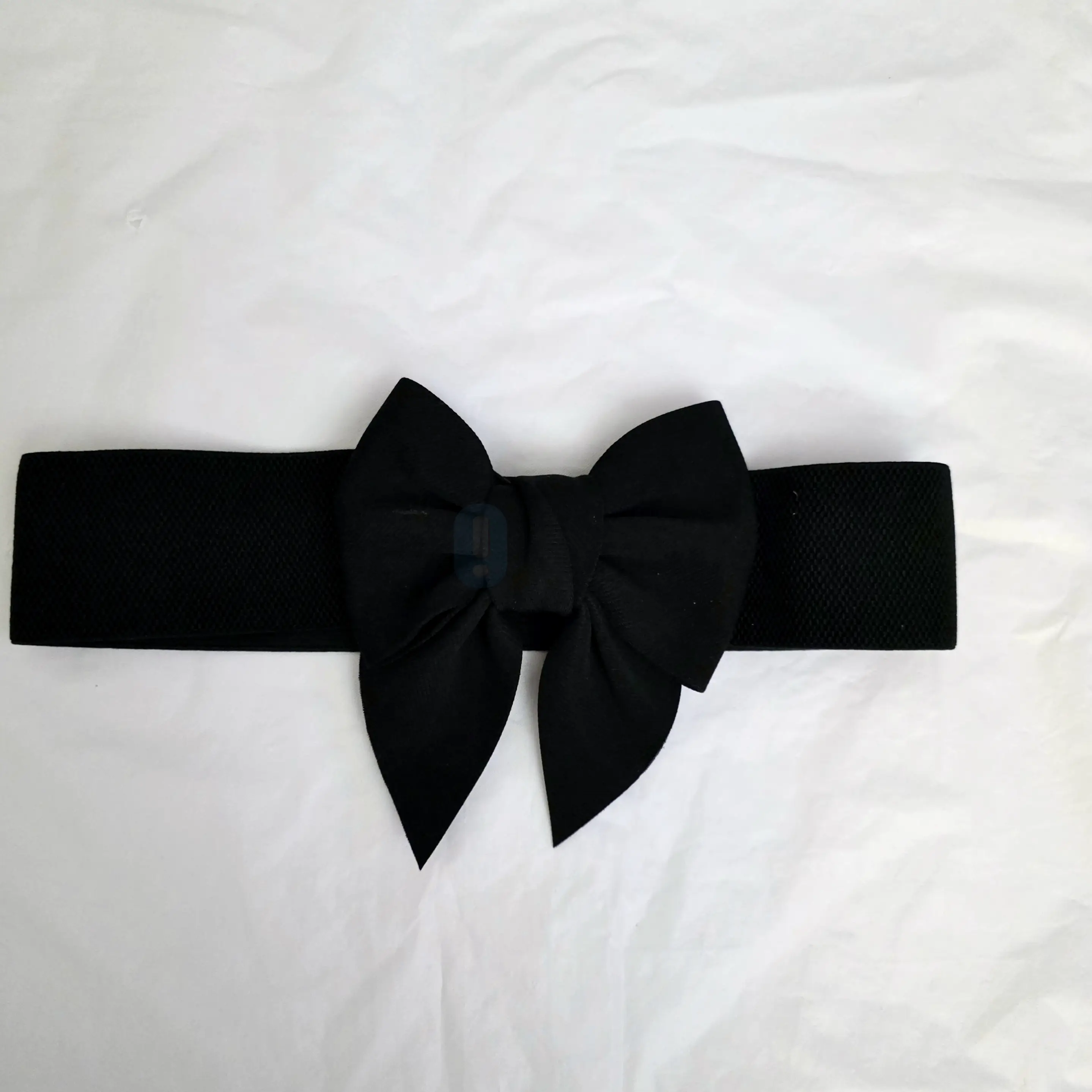 NEW Bow Elastic Waistband Snap Button Belt, One Size