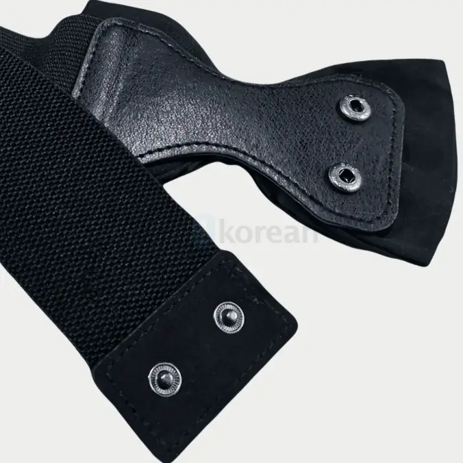 NEW Bow Elastic Waistband Snap Button Belt, One Size